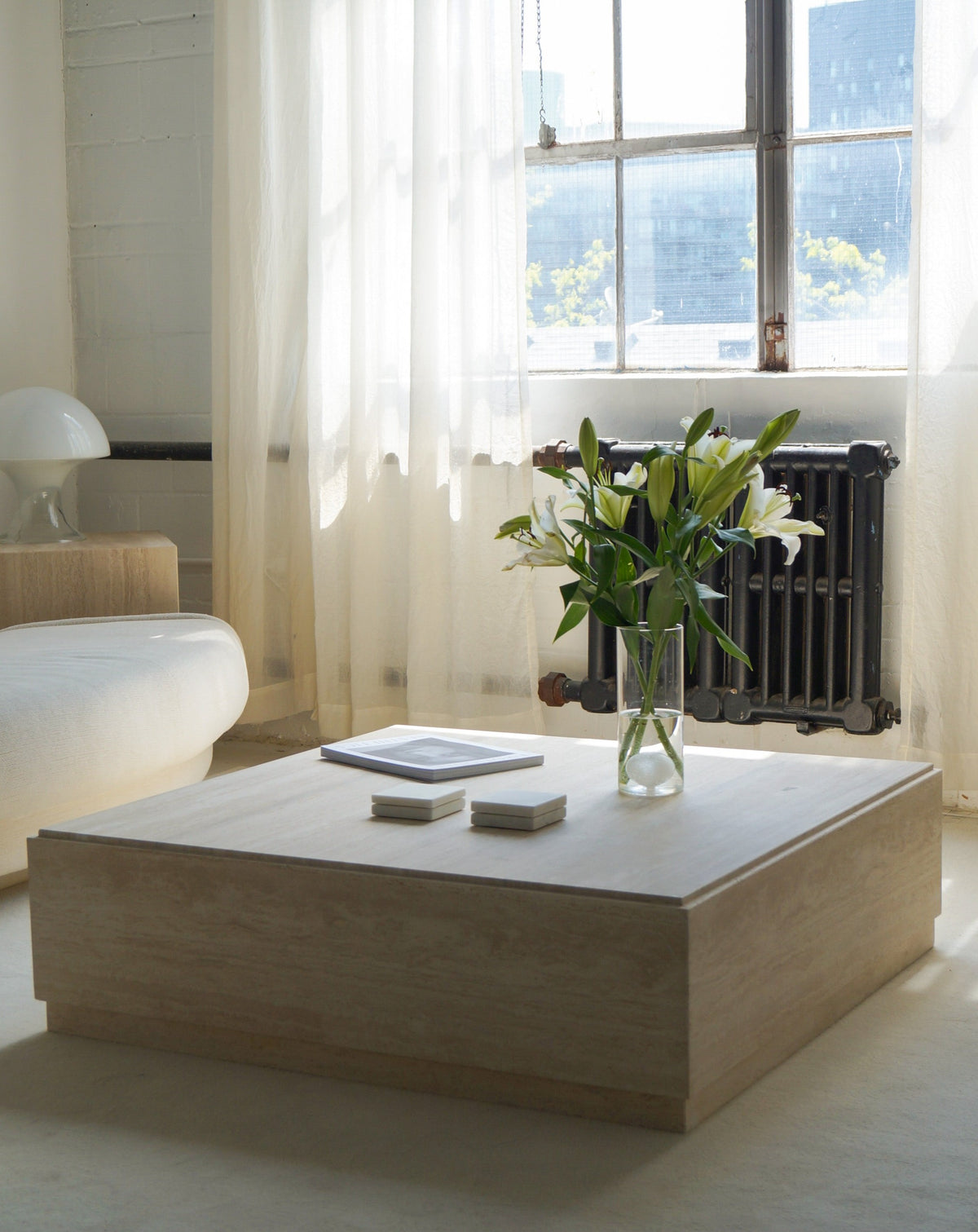 XL Travertine Block Coffee Table– The 365 Studio