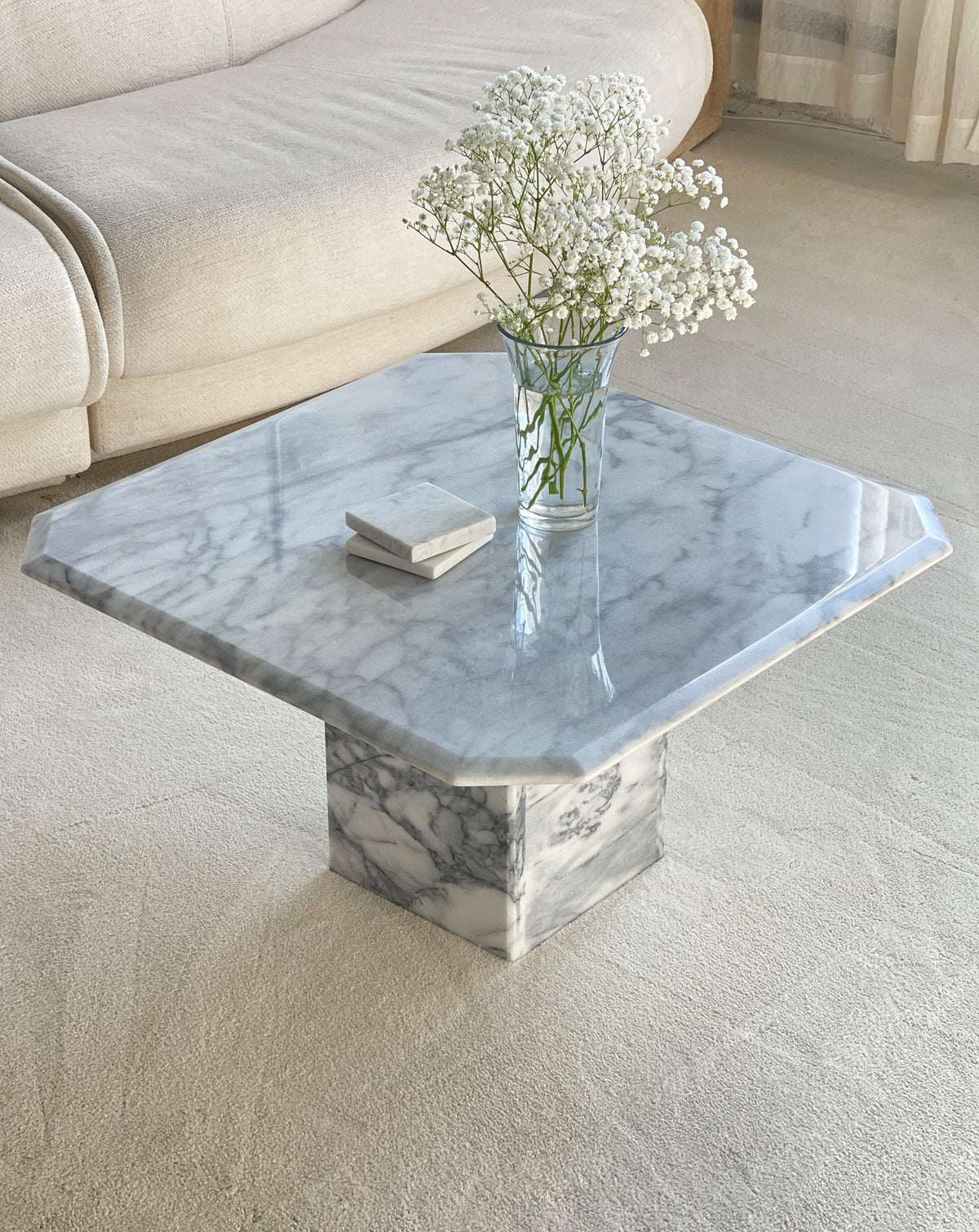 Square Classic Carrara Marble Coffee Table– The 365 Studio