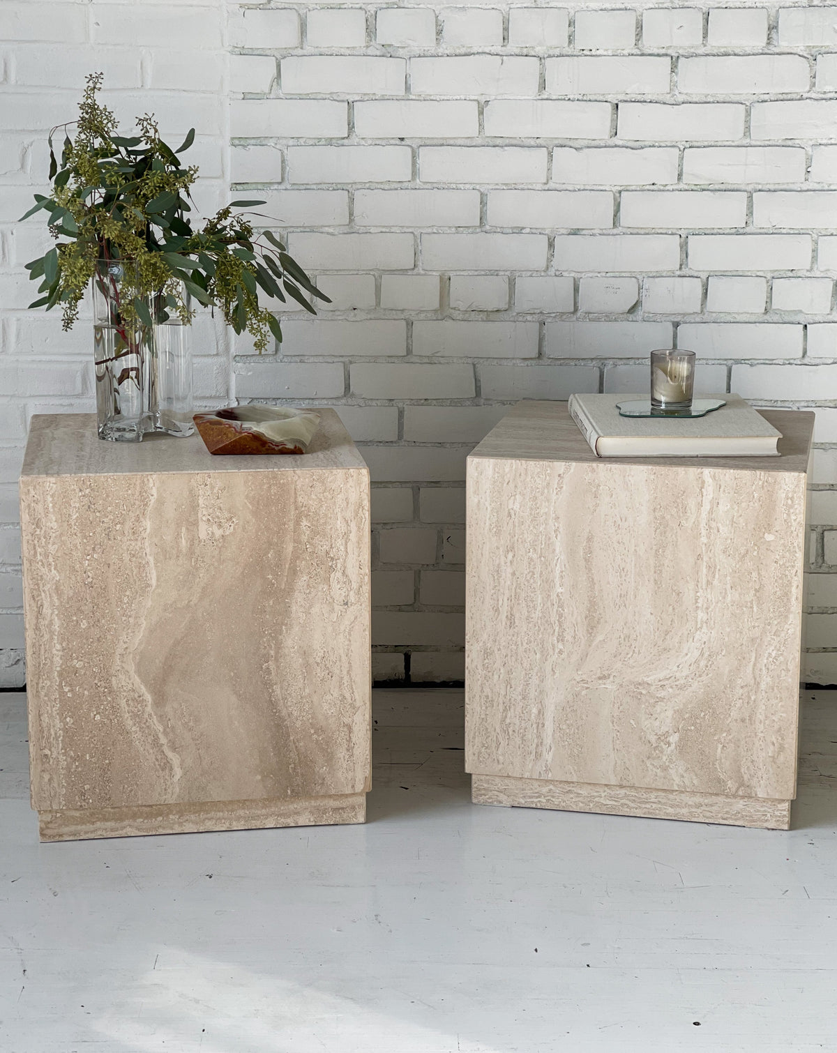 XL Travertine Cubed Side Table– The 365 Studio