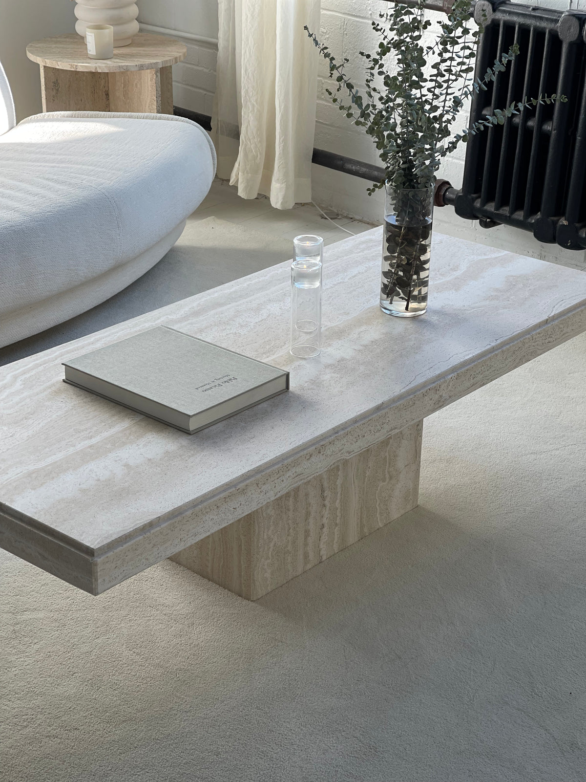 Long Rectangular Travertine Coffee Table– The 365 Studio