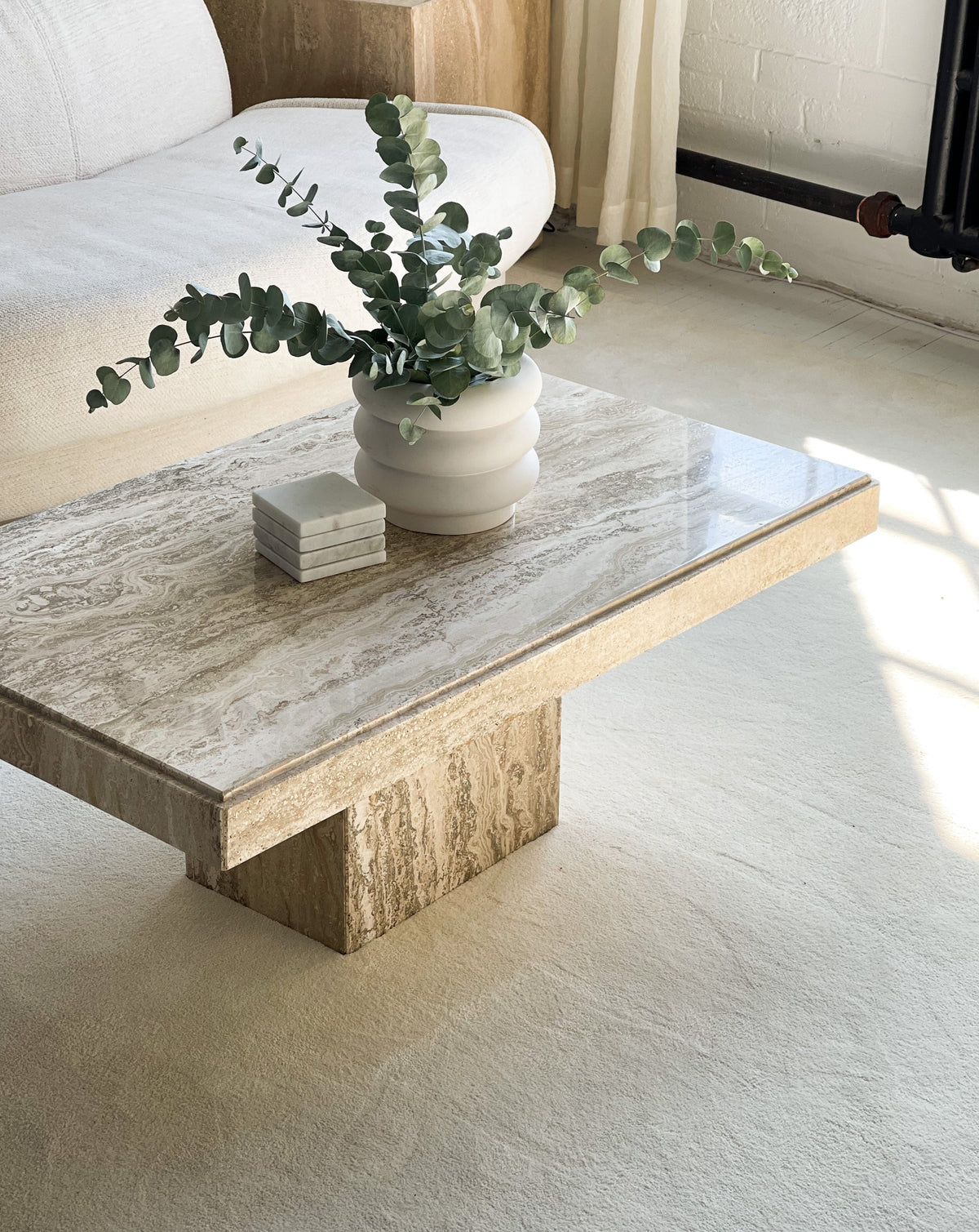 Rectangular Travertine Coffee Table– The 365 Studio