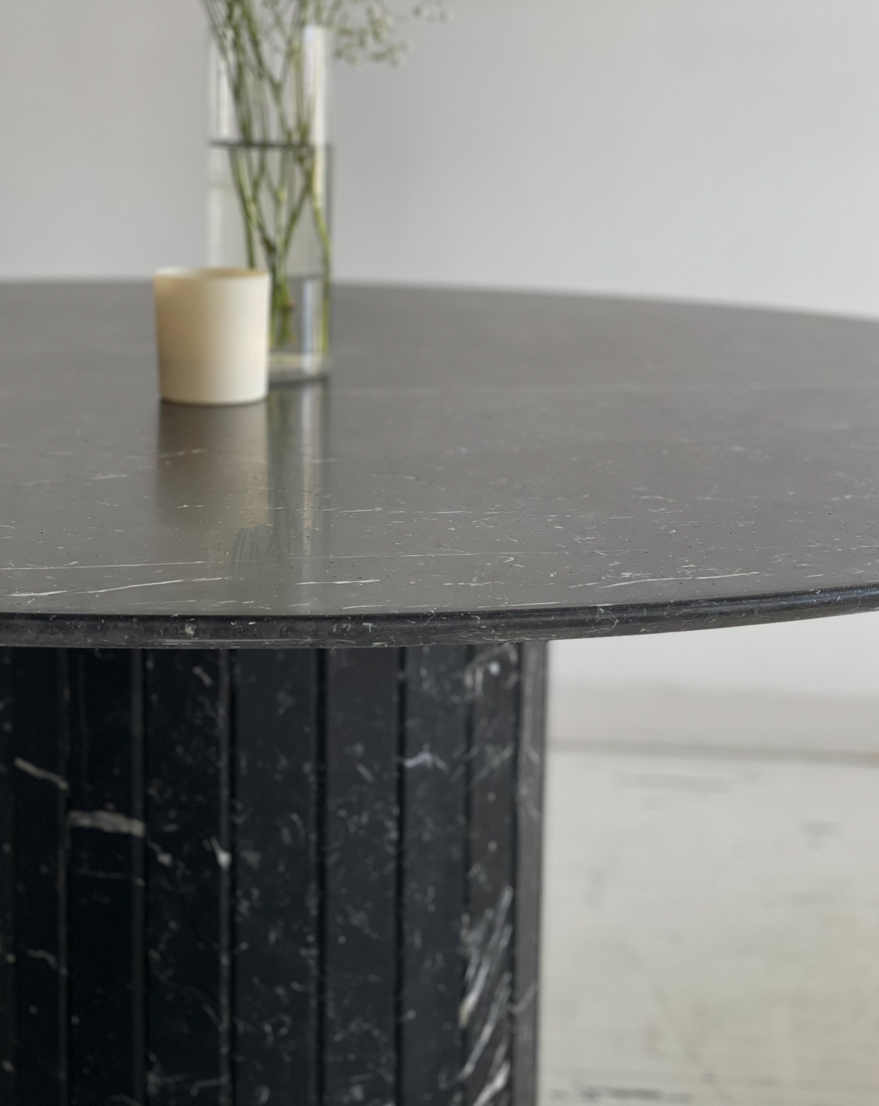 Nero Marquina Fluted Dining Table– The 365 Studio