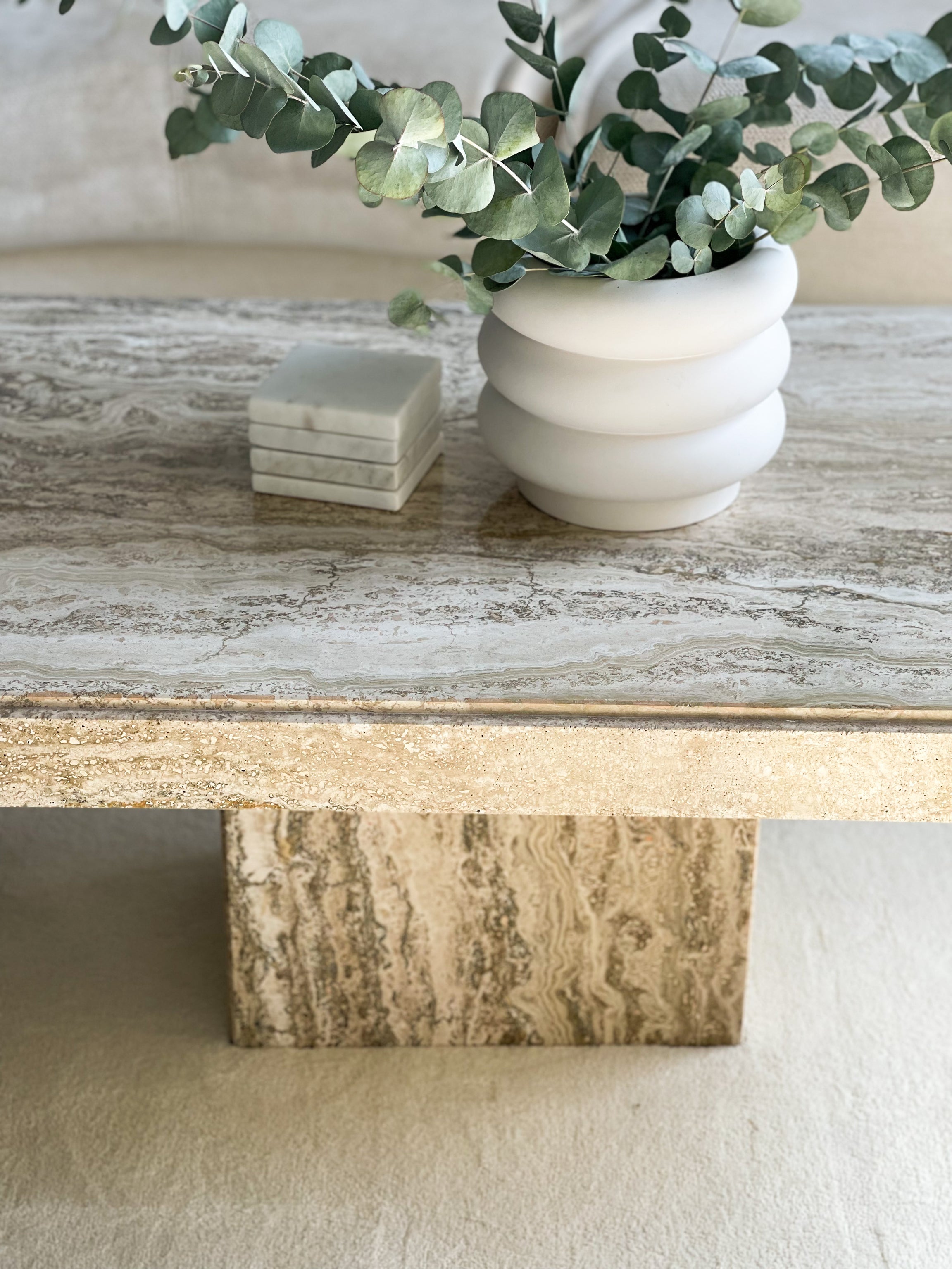 Rectangular Travertine Coffee Table– The 365 Studio