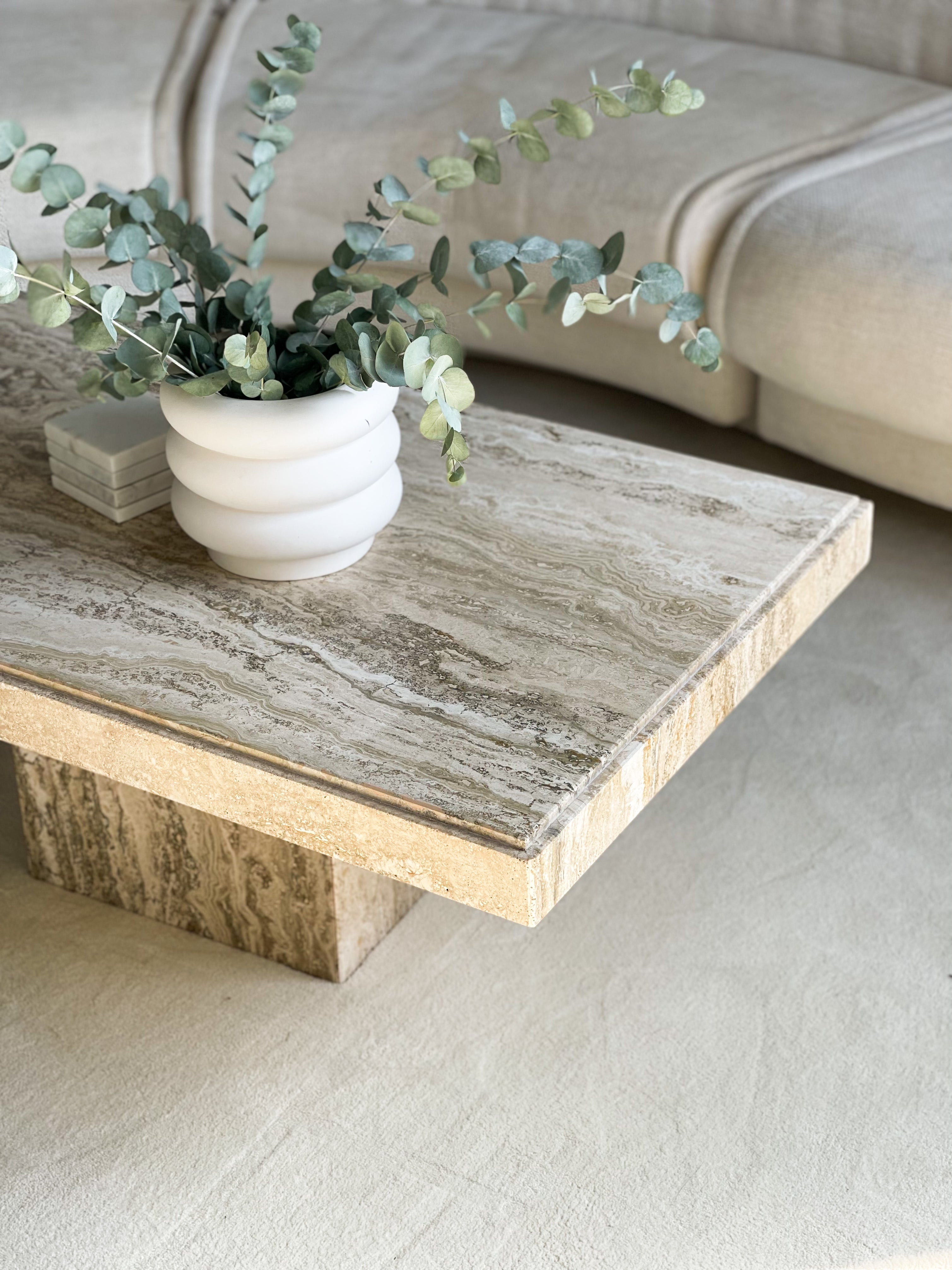 Rectangular Travertine Coffee Table– The 365 Studio