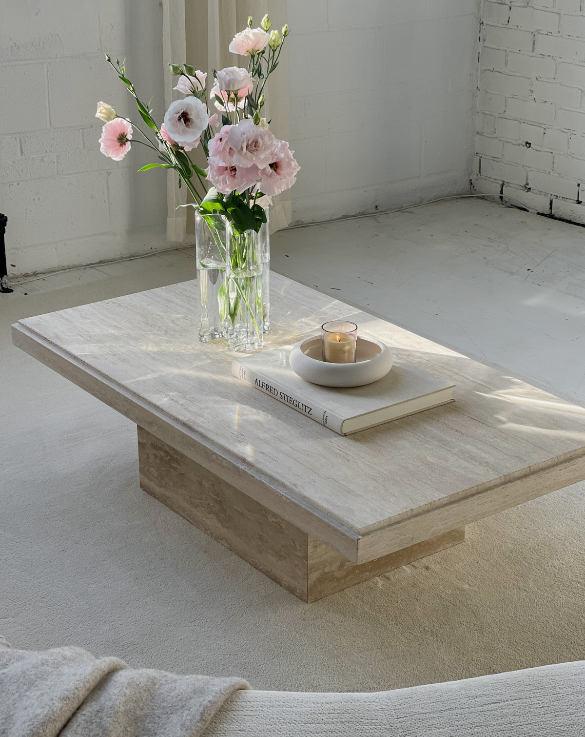 Rectangular Travertine Coffee Table– The 365 Studio
