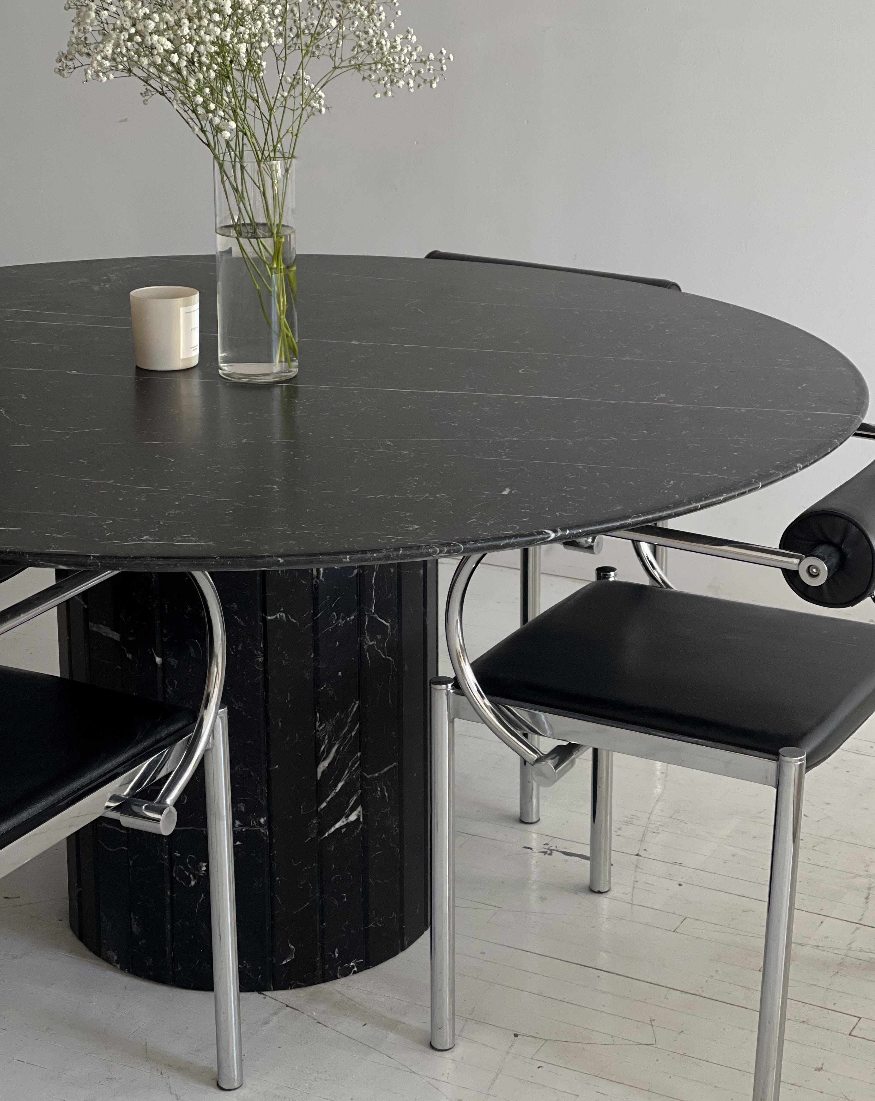 Nero Marquina Fluted Dining Table– The 365 Studio
